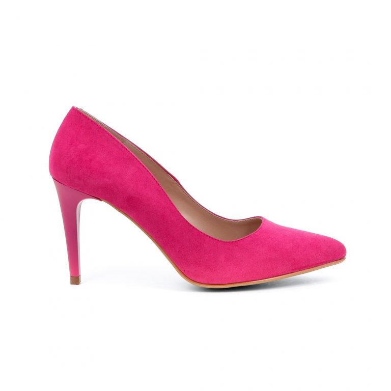 Giulia high heel fresa pink fuchsia suède pump | Aimee